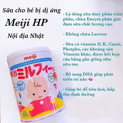Sữa Bột Meiji HP Cho Bé Dị Ứng Đạm Sữa Bò 850g – Ruby Mart