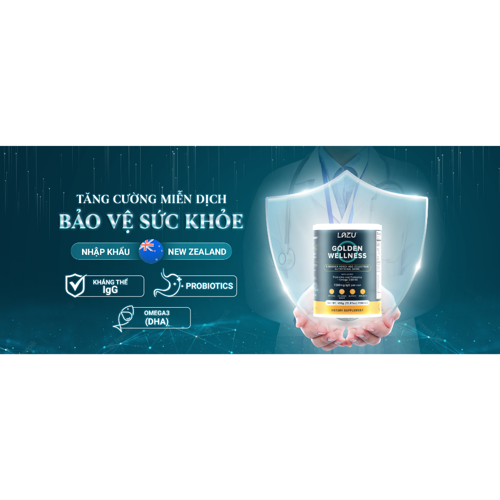 Sữa non kết hợp mật ong Manuka cao cấp LAZU GOLDEN WEL – Ruby Mart