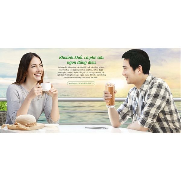 Thùng 24 hộp Creamer sữa đặc Ngôi Sao Phương Nam xanh lá Hộp giấy 380g – Ruby Mart