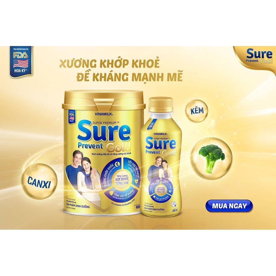 Sữa Bột Dinh Dưỡng Vinamilk Sure Prevent Lon 900g – Ruby Mart