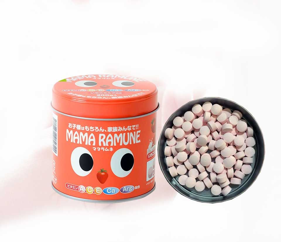 Kẹo cho trẻ biếng ăn Mama Ramune Nhật Bản – 200 viên