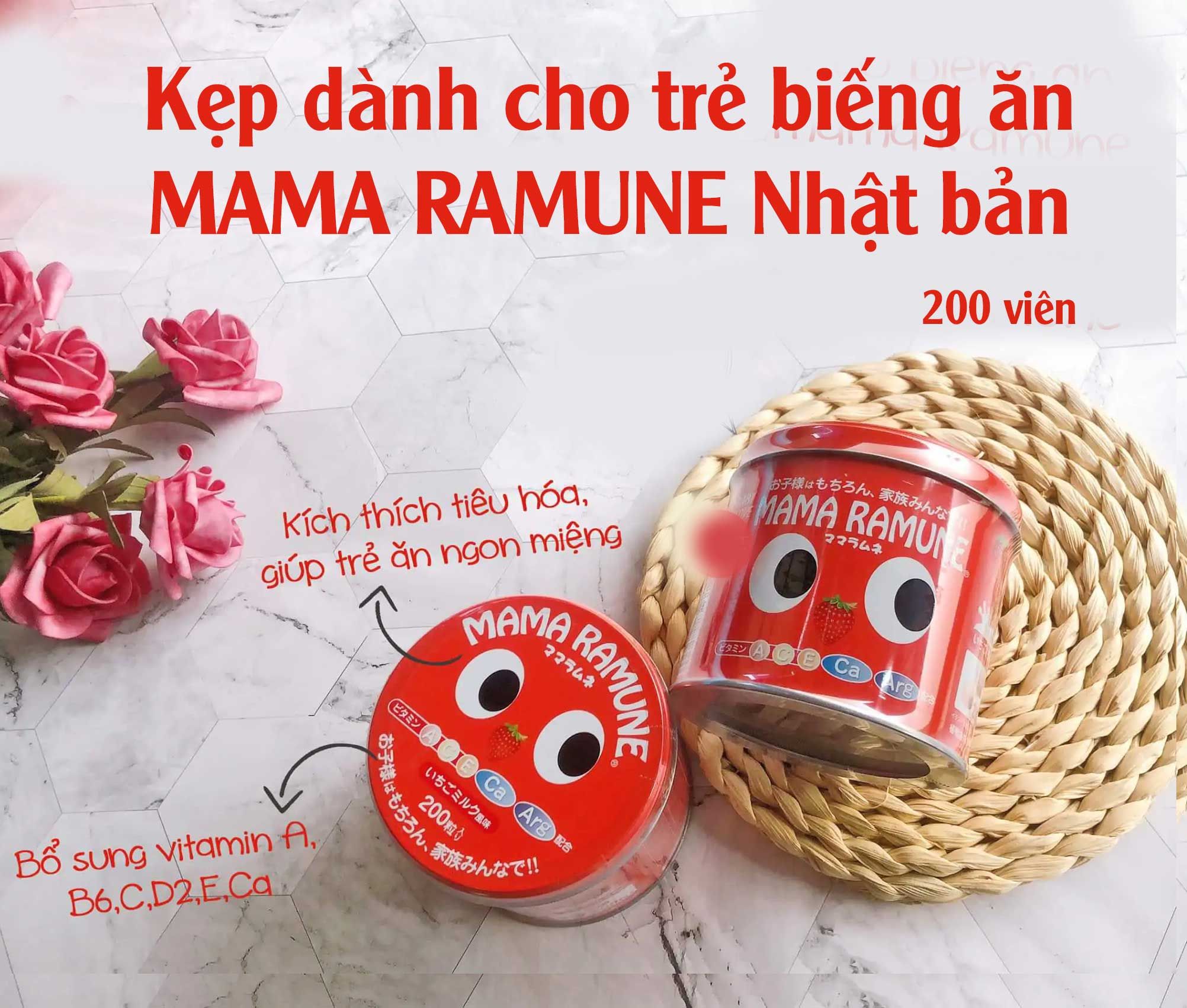 Kẹo cho trẻ biếng ăn Mama Ramune Nhật Bản – 200 viên