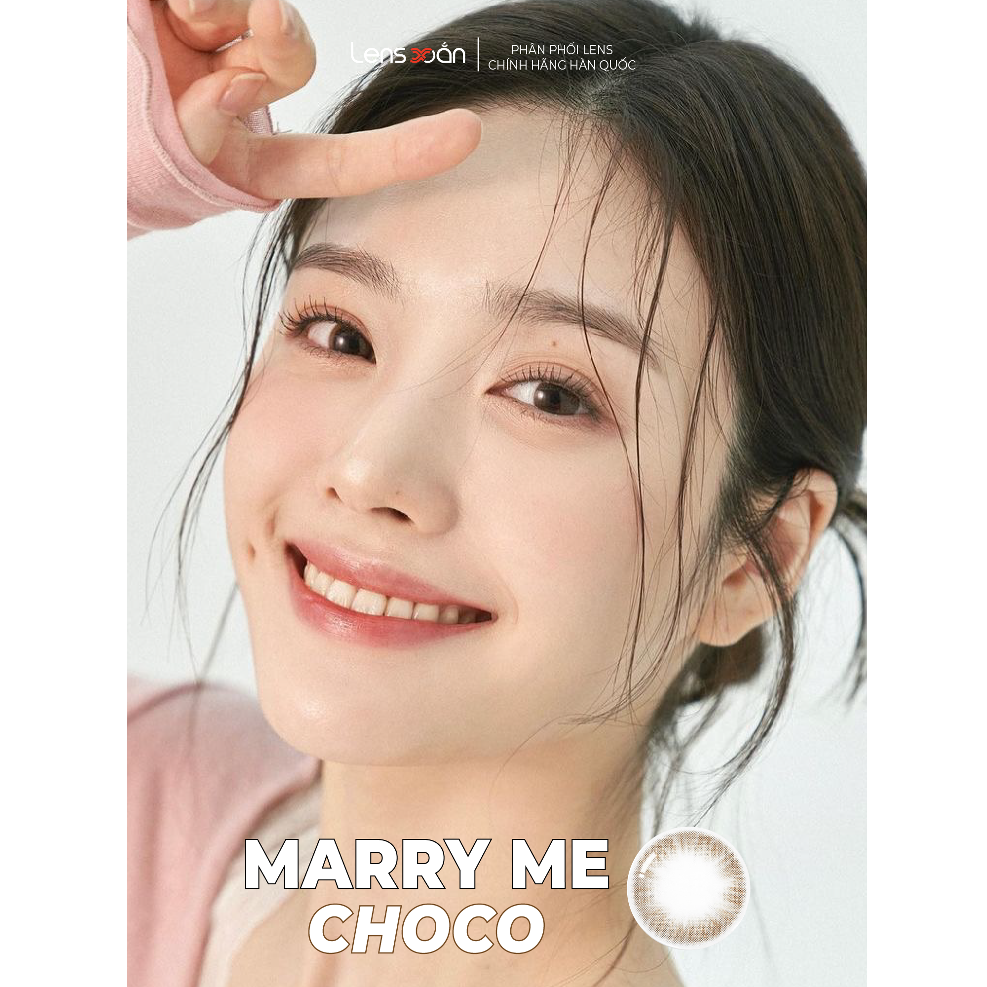 Kính áp tròng Marry Me Choco hãng Olens - Nâu Choco ấm áp tự nhiên