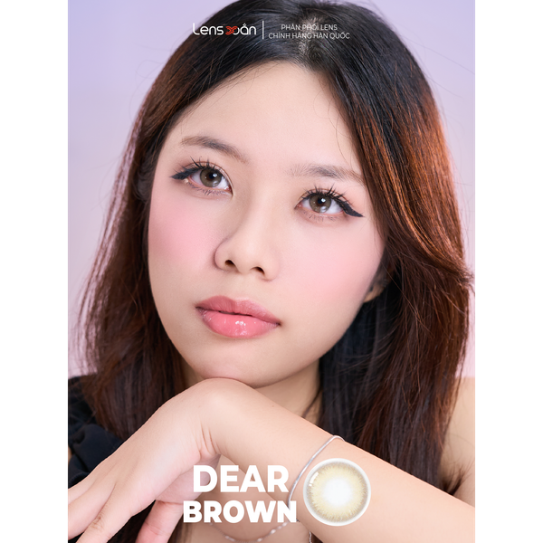 Lens 6 tháng Dear Brown hãng OLENS - Hàn Quốc, Lens Black Pink