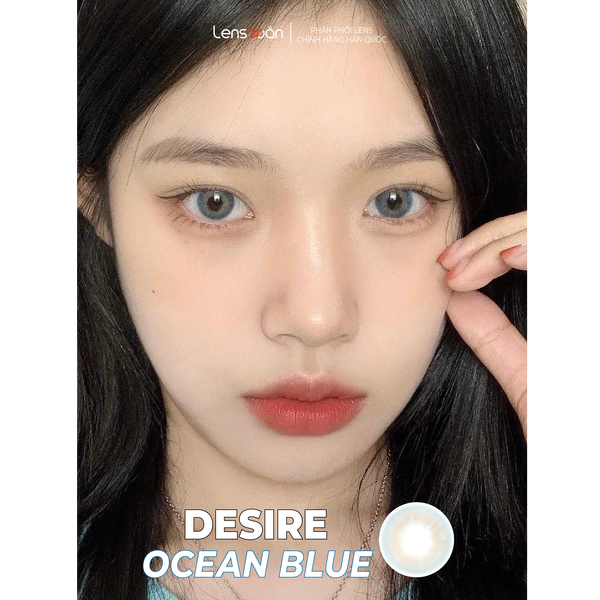 Kính áp tròng Desire Ocean Blue hãng Idol Lens - Lens xanh dương