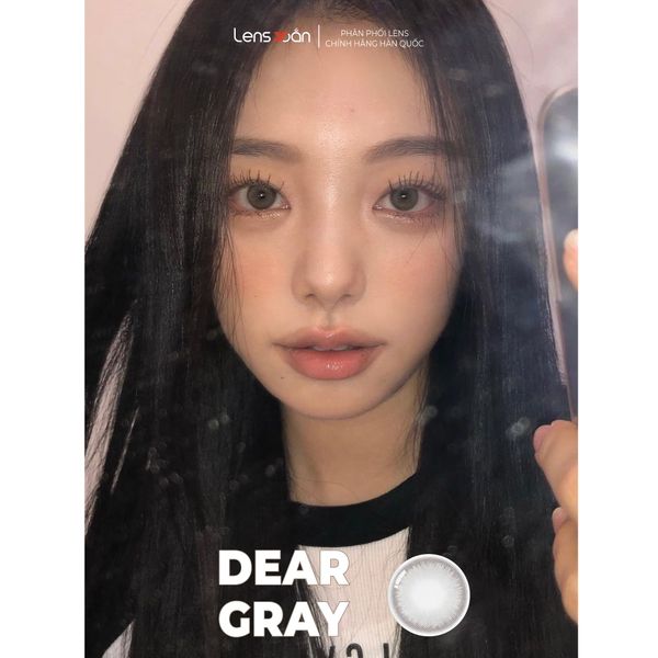 Lens 6 tháng Dear Gray hãng OLENS - Hàn Quốc, Lens Black Pink