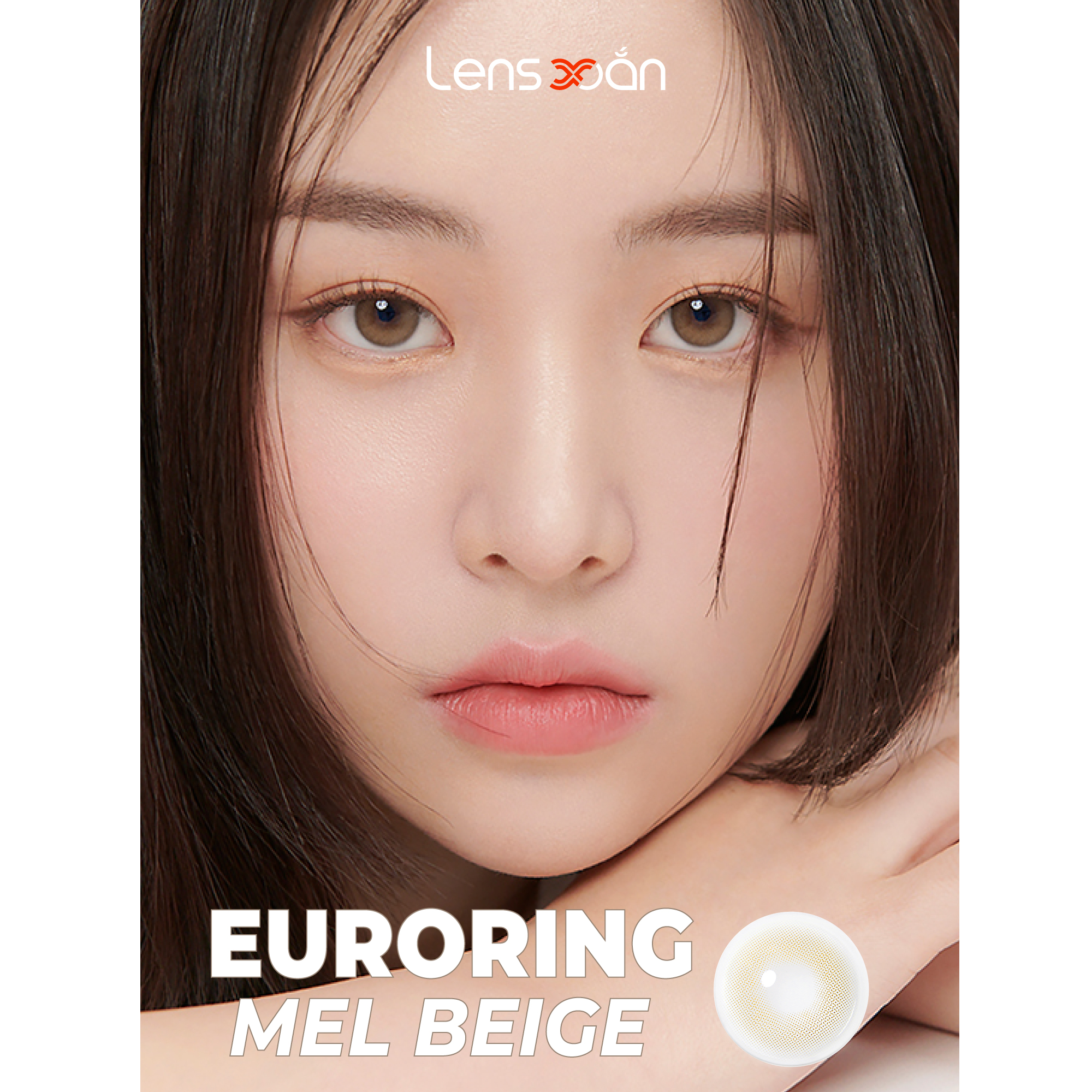 Lens Euroring Mel Beige nâu lạnh tan chảy - IDOL LENS