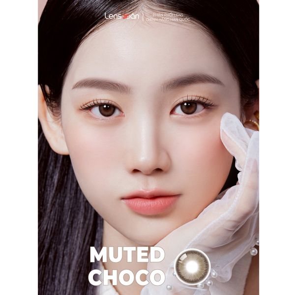 Lens Nâu Choco tự nhiên có viền Muted Choco - Olola