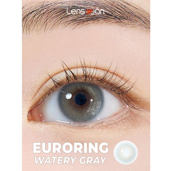 Kính áp tròng Euroring Watery Gray của IDOL LENS - Lens xám pastel ánh