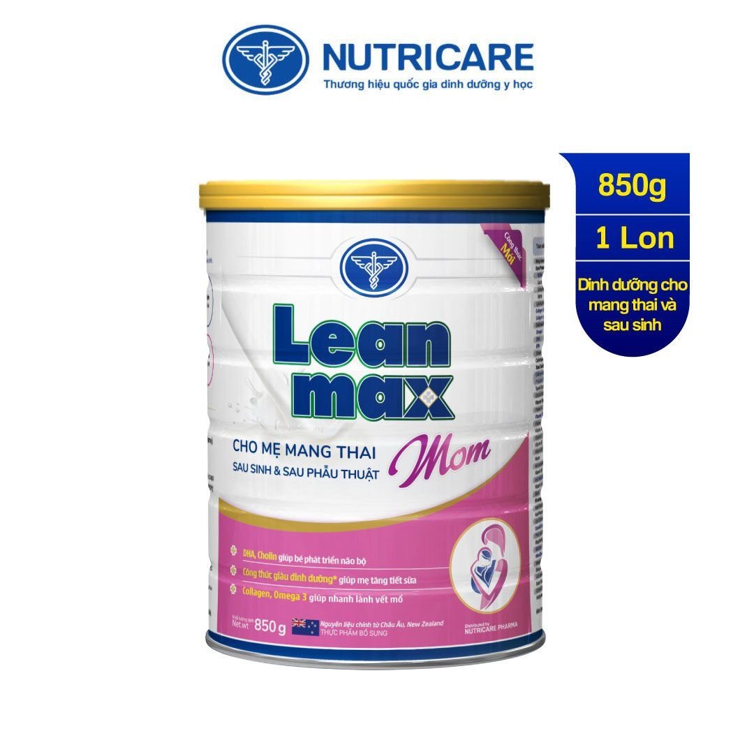 01 lon Leanmax Mom 850g - Dinh dưỡng cho mẹ bầu và cho con bú – Dinh ...