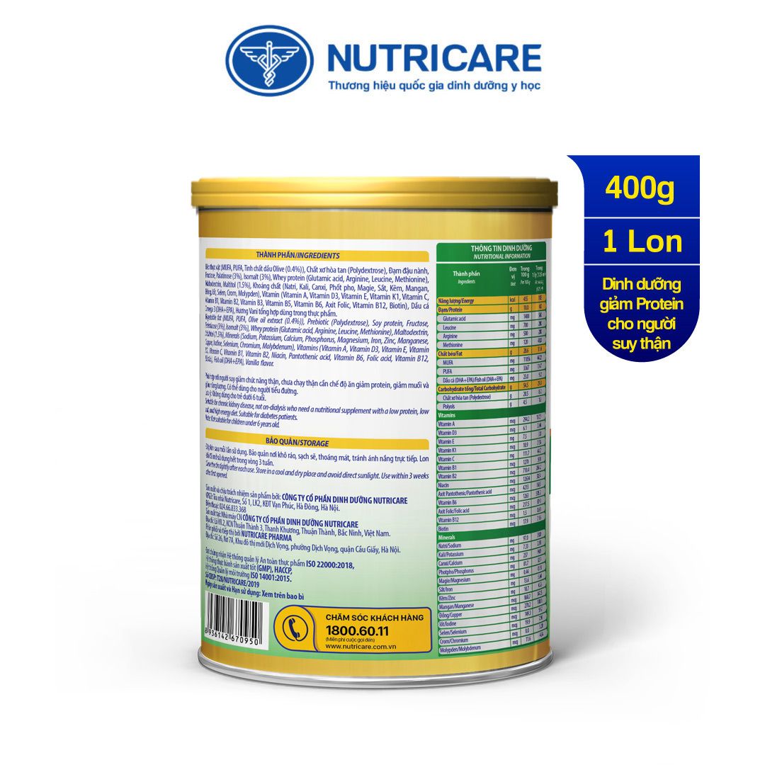 Sữa Leanmax Rena Gold 1 400g - Cho bệnh nhân suy giảm chức năng thận ...