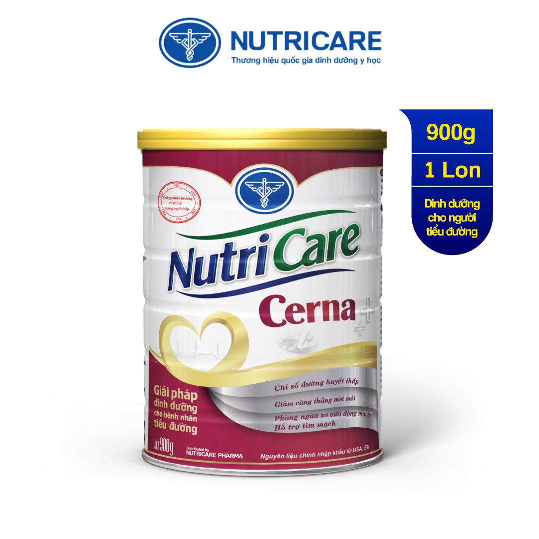 Sữa Nutricare Cerna 900g - Sữa dành cho bệnh nhân tiểu đường – Dinh dưỡng y học