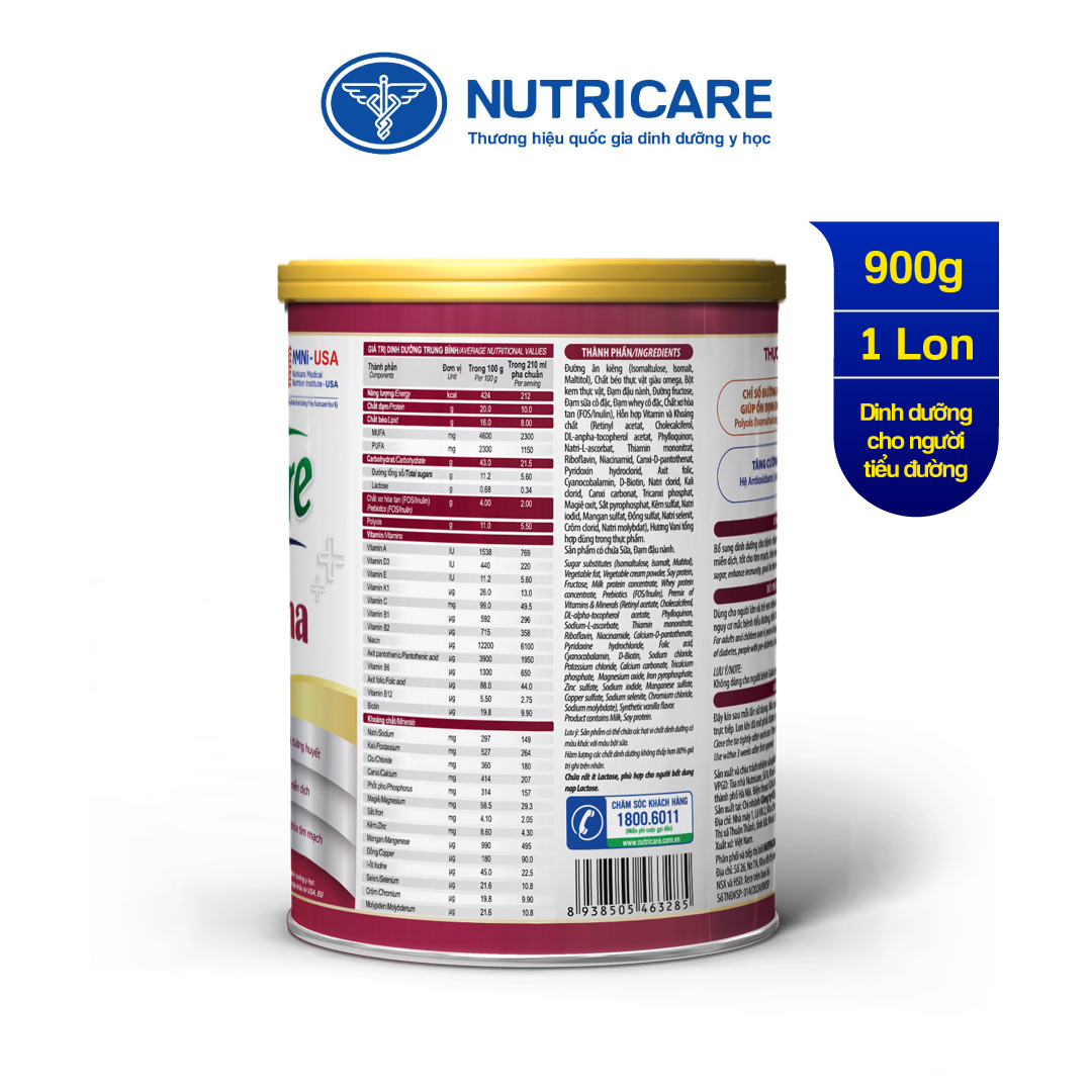 Combo 02 lon Nutricare Cerna 900g - Dinh dưỡng tiểu đường – Dinh dưỡng y học