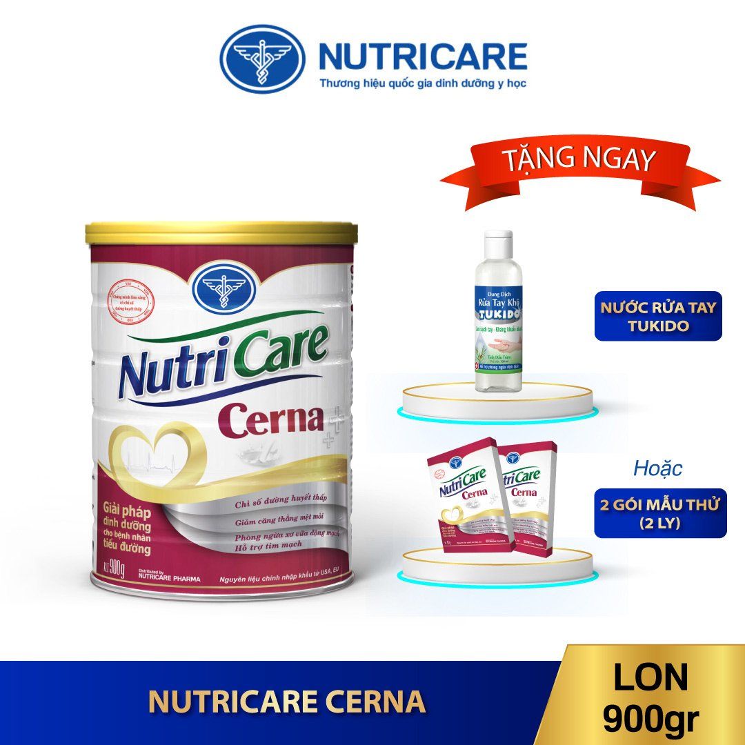 Sữa Nutricare Cerna 900g - Sữa dành cho bệnh nhân tiểu đường – Dinh dưỡng y học
