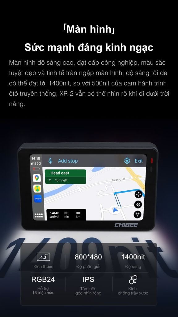 Màn hình dẫn đường Apple Carplay cho xe PKL Chigee XR-2 – Anywhere Man