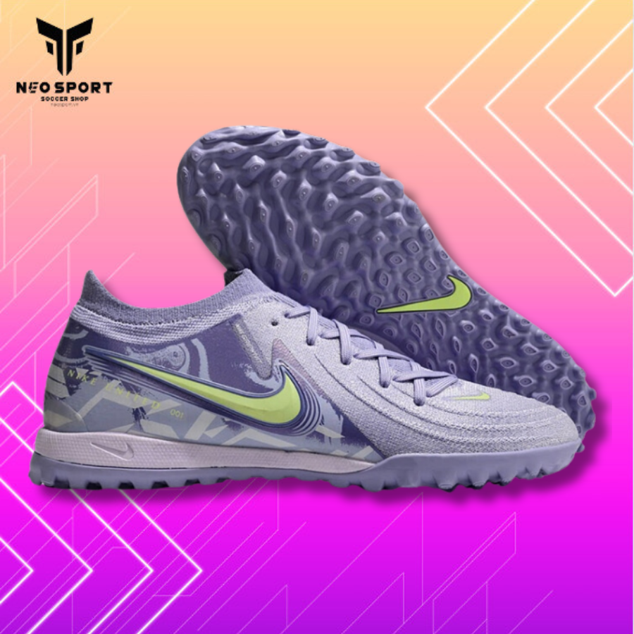 Giày Bóng Đá Cỏ Nhân Tạo Phantom GX2 Pro bo thun Tím/Chuối TF – NEO SPORT