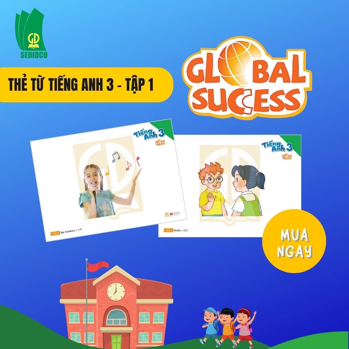 Bộ thẻ từ - Tiếng Anh 3/1 Global Success – Phương Nam Retail