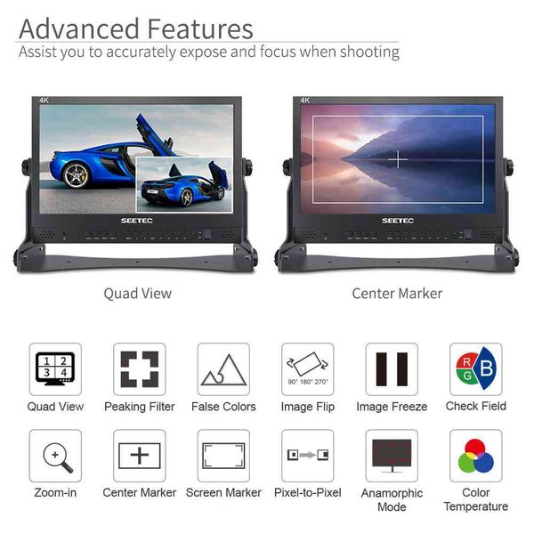 Feelworld ATEM156 4K 15.6" Quad-Split Monitor with 4 x HDMI