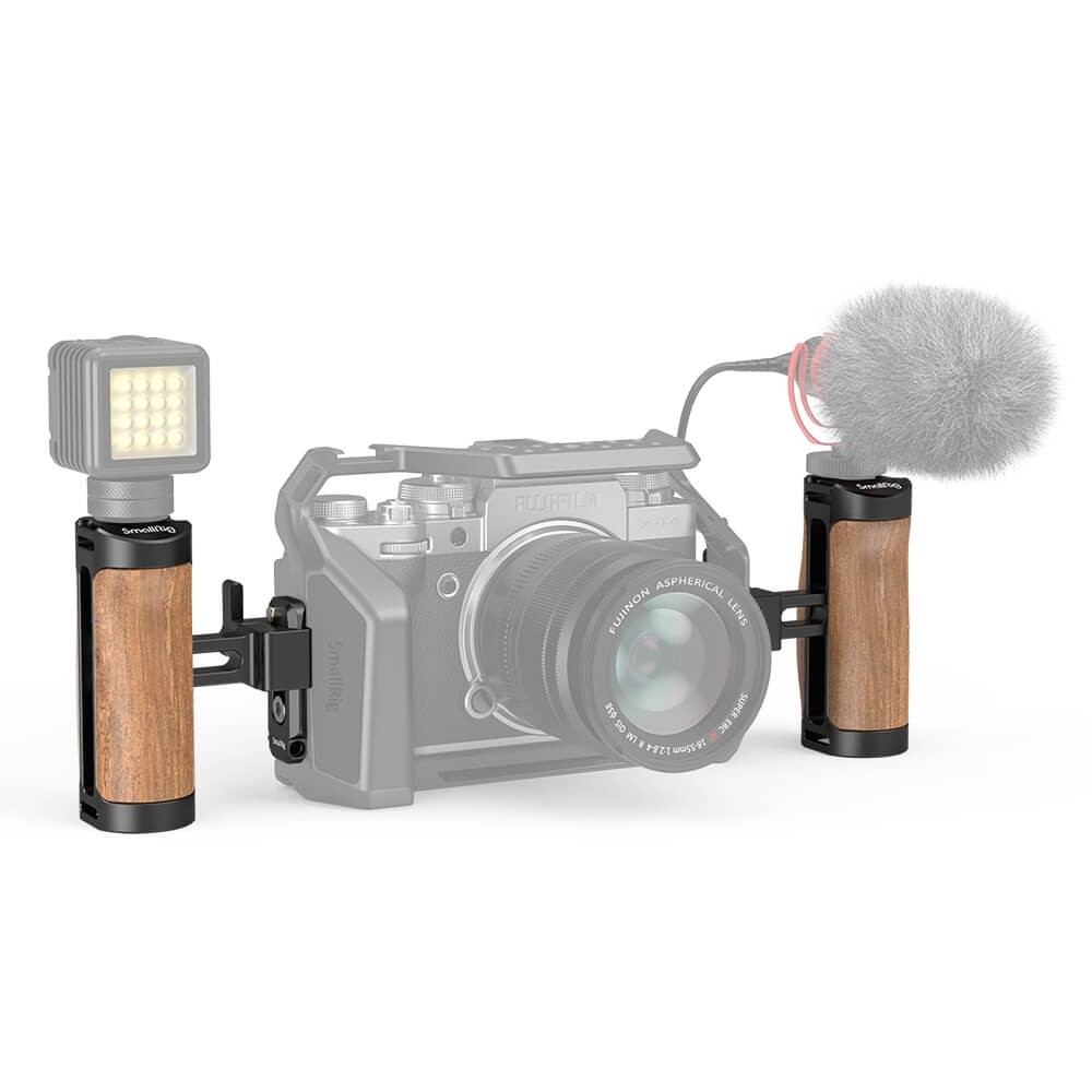 SMALLRIG WOODEN NATO SIDE HANDLE （WITH QUICK RELEASE NATO RAIL）2978 (N