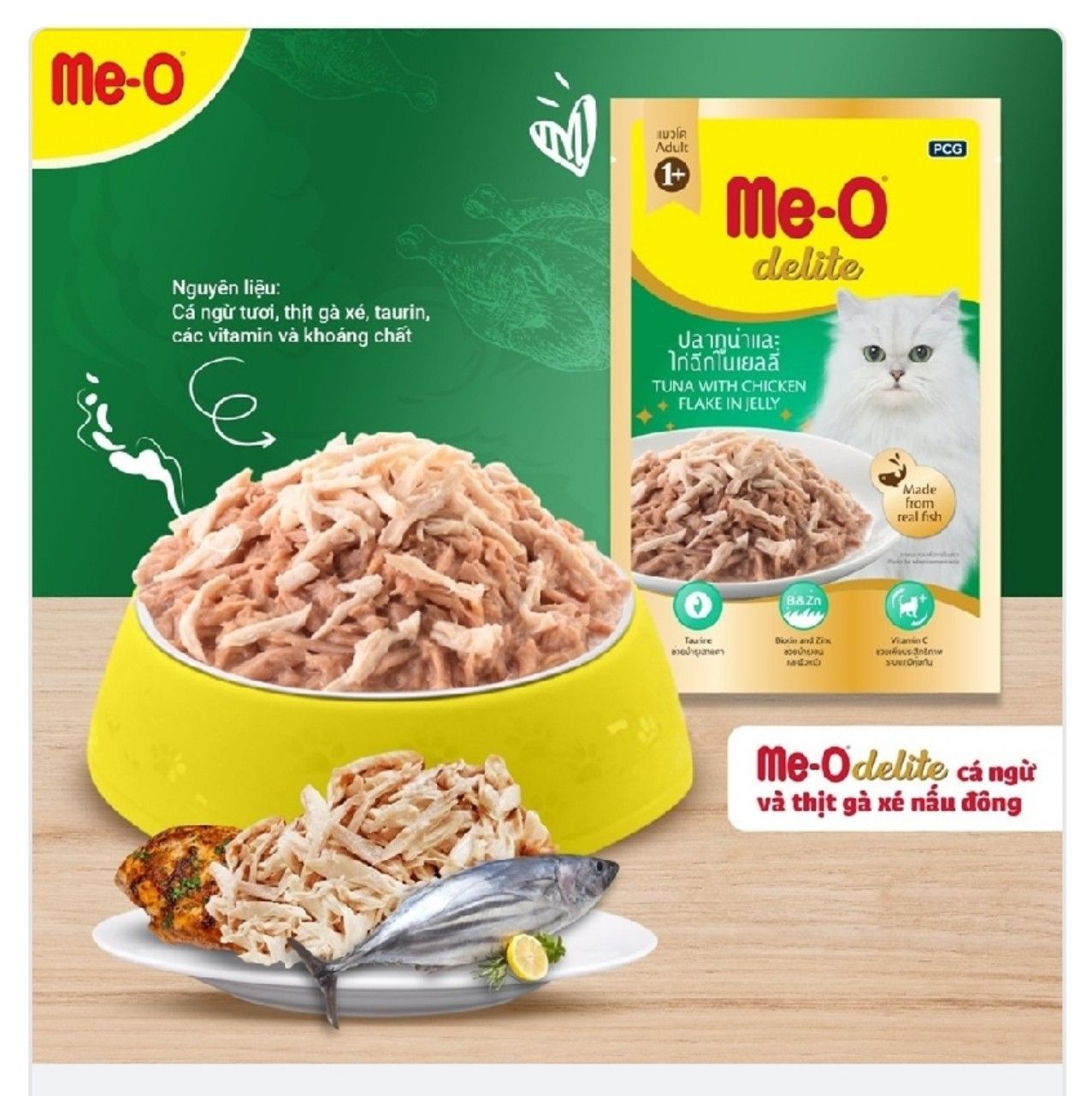 Thức ăn ướt cho mèo Pate Me-o delite - Gói 70g – Petspace.vn