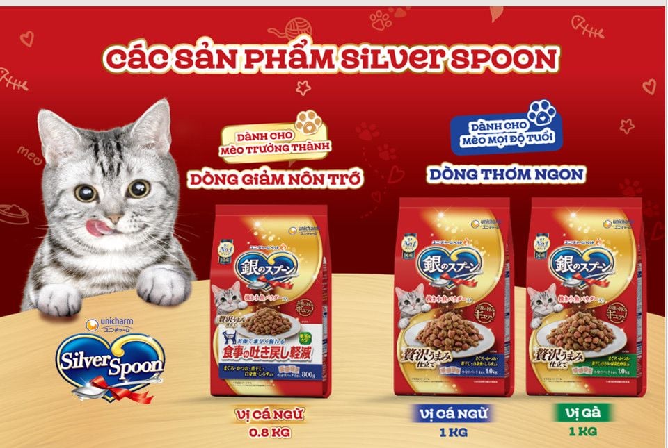 [800G-1KG]Thức Ăn Hạt Cho Mèo SILVER SPOON Cao Cấp Nhật Bản [800G-1KG] – Petspace.vn