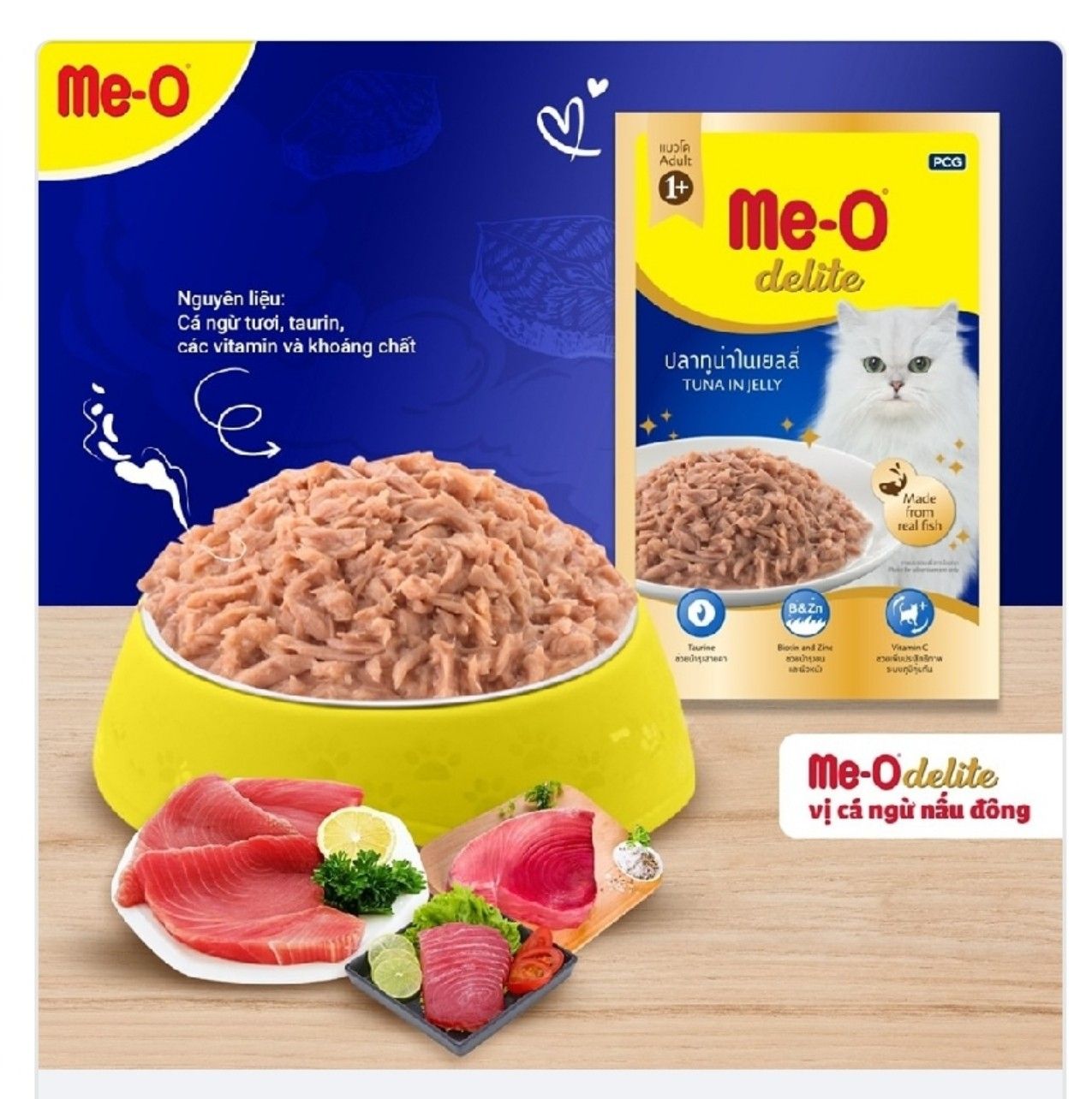 Thức ăn ướt cho mèo Pate Me-o delite - Gói 70g – Petspace.vn