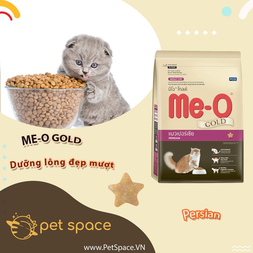 Hạt cho Mèo Me-O Gold 1.2kg Fit and Firm, Indoor, Persian Hạt cho mèo ...