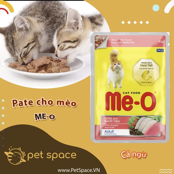 Pate Cho Mèo Me-O 80g cho mèo trưởng thành và mèo con – Petspace.vn