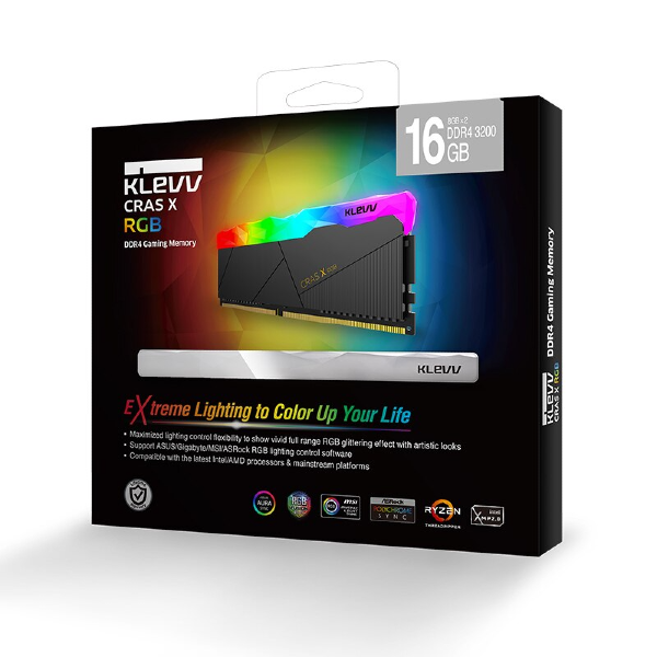 Ram DDR4 KLEVV CRAS-X RGB CAS GAMING 16GB (2X8GB) 3200MHZ