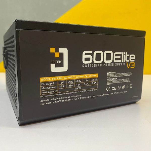 Nguồn PSU Jetek 600W Elite V3 BH 10/2025