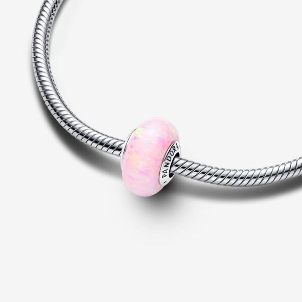 PANDORA Opalescent Pink Charm (Silver Sterling, Opal Lap-created) - Hạ ...