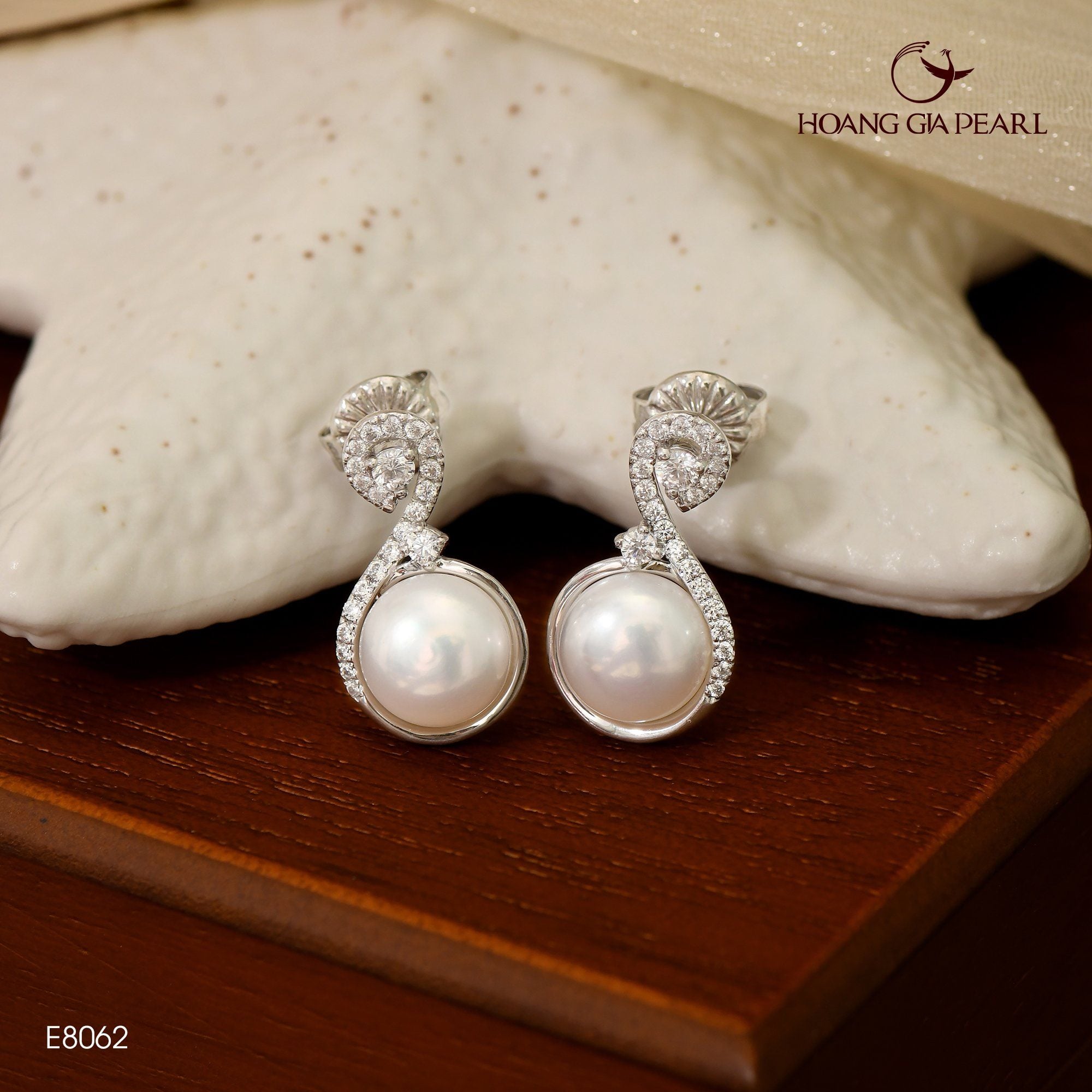 Bông tai ngọc trai E8062 - Hoàng Gia Pearl