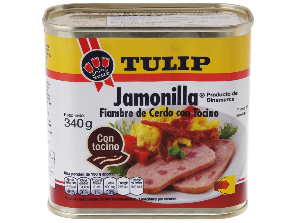 Thịt hộp Tulip Jamonilla Park Luncheon Meat with Bacon 340g – Siêu Thị ...