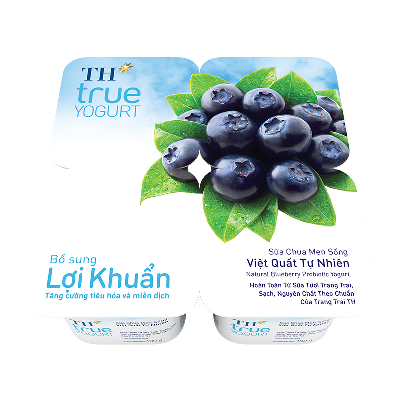 Sữa chua ăn TH True Yogurt việt quất – Siêu Thị Genshai