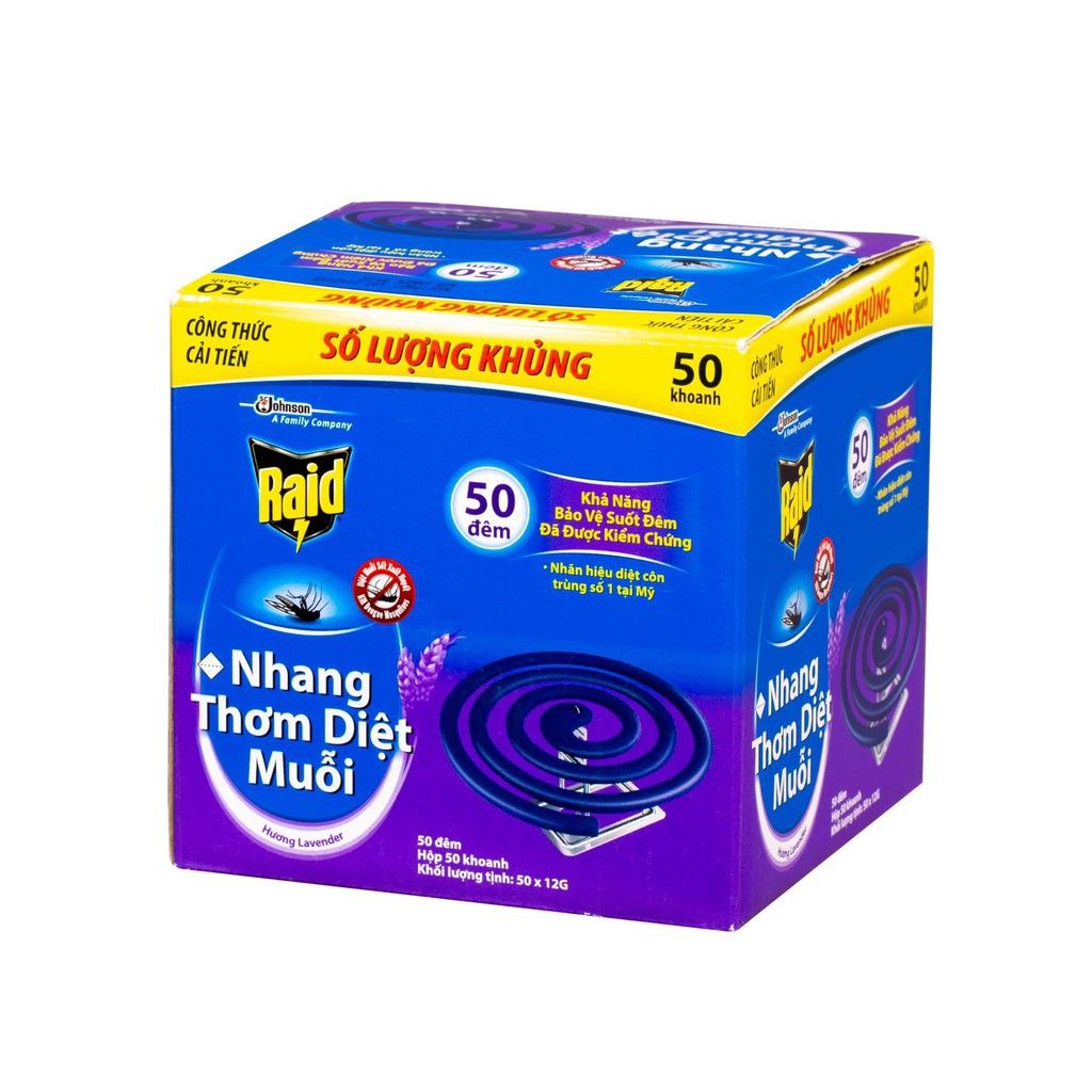Raid - Nhang diệt muỗi Lavender 50 Khoanh – Genshai