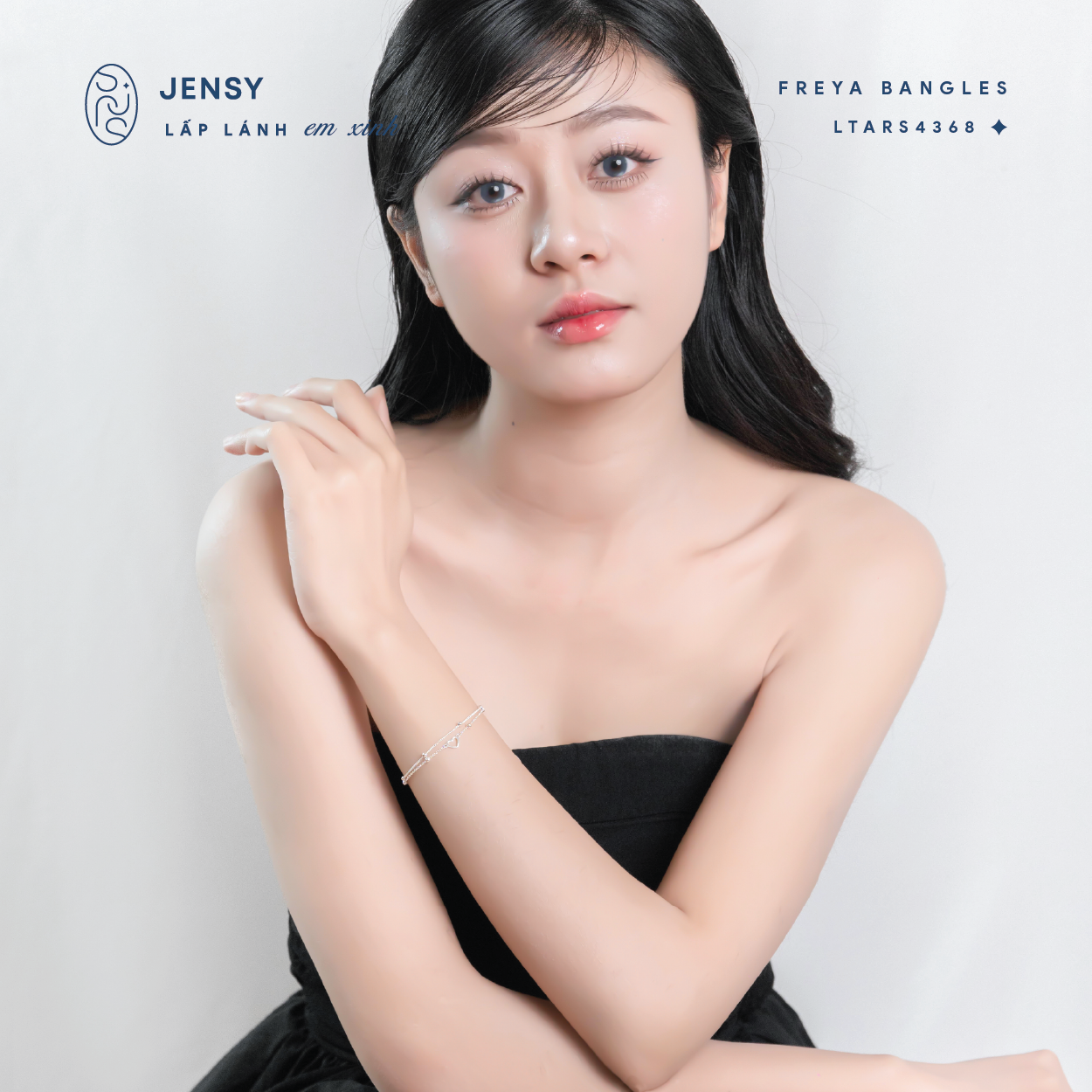 Lắc Tay Bạc Nữ S925 JENSY Hạt Tròn Trái Tim "Freya" LTARS4368. Vòng Ta ...