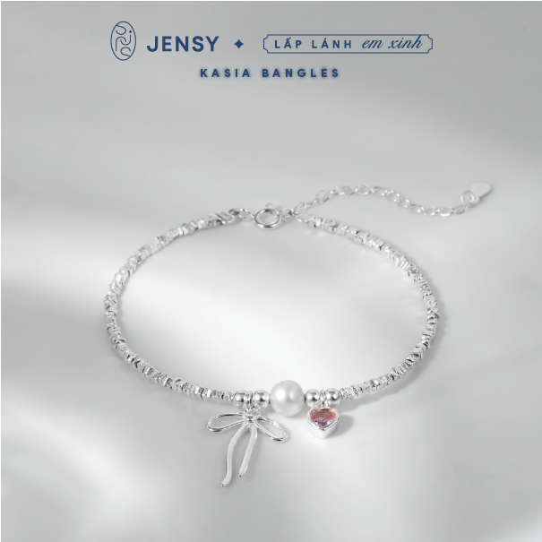 Vòng Tay Bạc Nữ Ngọc Trai Nuôi Thật JENSY Nơ Xinh Xắn ...