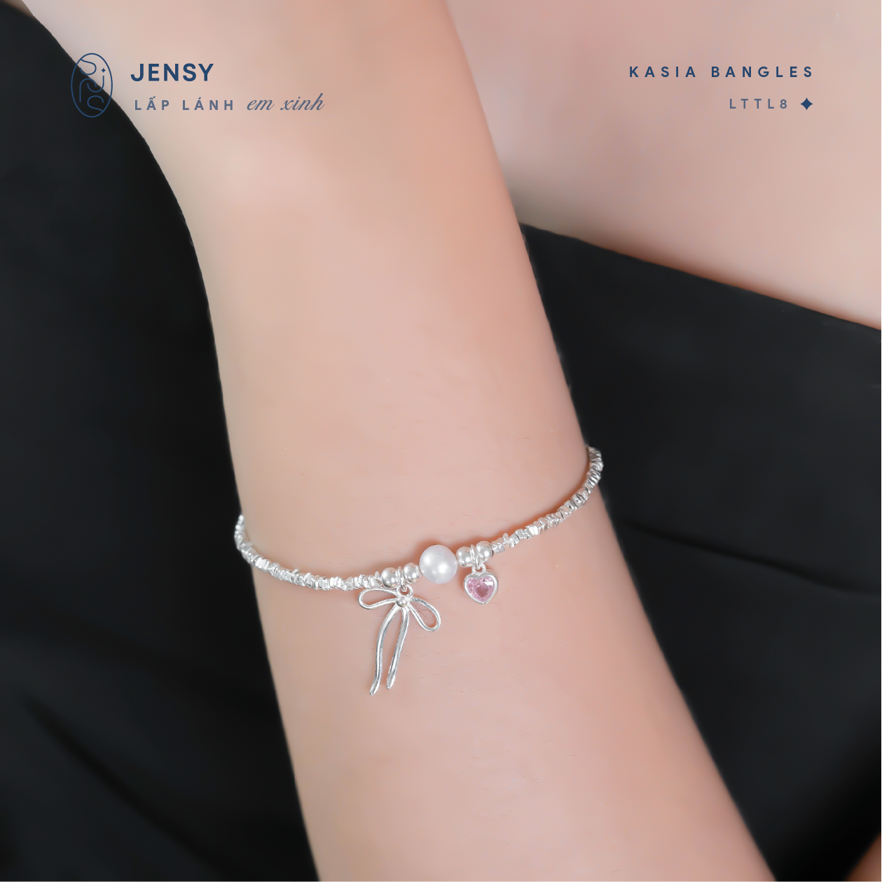 Vòng Tay Bạc Nữ Ngọc Trai Nuôi Thật JENSY Nơ Xinh Xắn ...