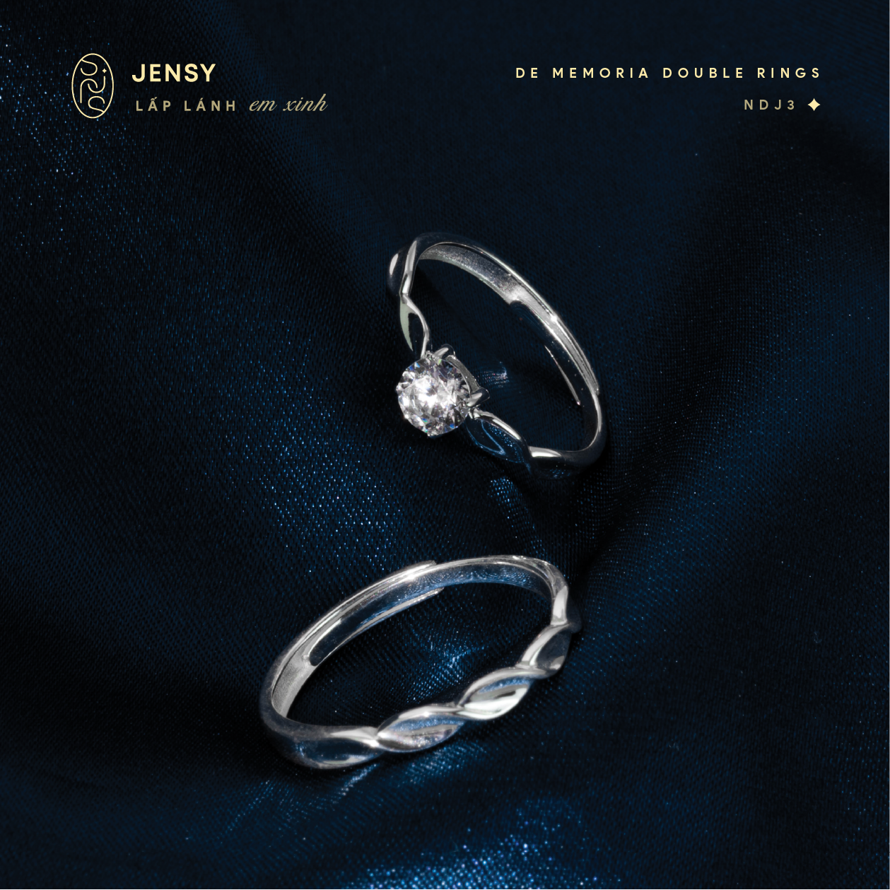 Nhẫn Đôi Bạc S925 NDJ3, Nhẫn Đôi Bạc Nam Nữ Tình Yêu – Jensy.vn