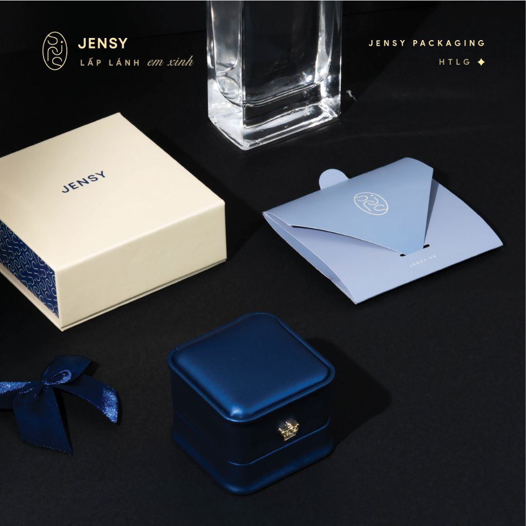 Hộp Đựng Trang Sức Dây Chuyền, Nhẫn Đôi, Bông Tai JENSY Cao Cấp, Sang ...