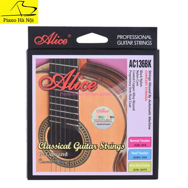 Dây Đàn Guitar Classic Alice AC-136BK – Piano Hà Nội
