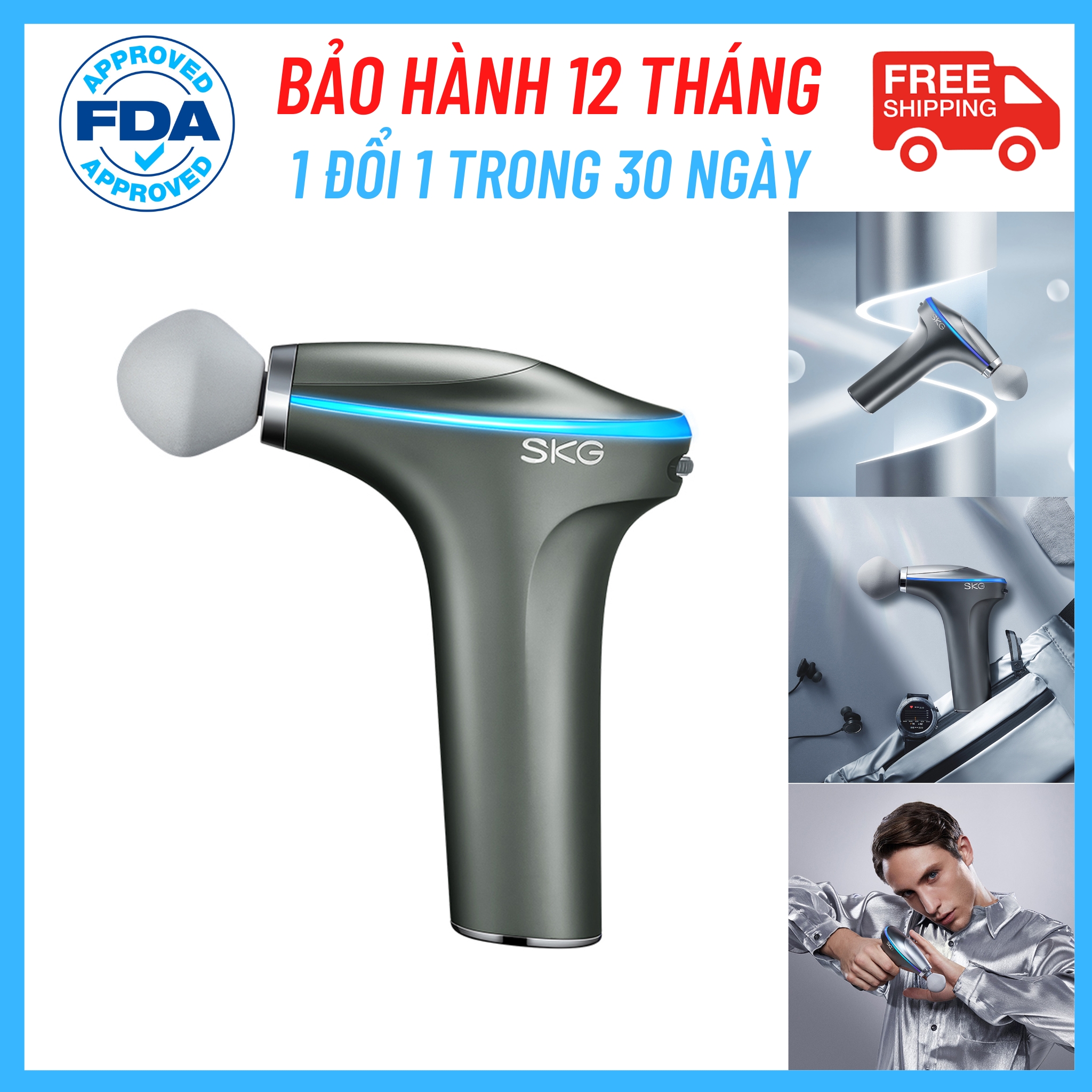 Súng massage SKG F7-E KATA - Thiết bị chính hãng CE