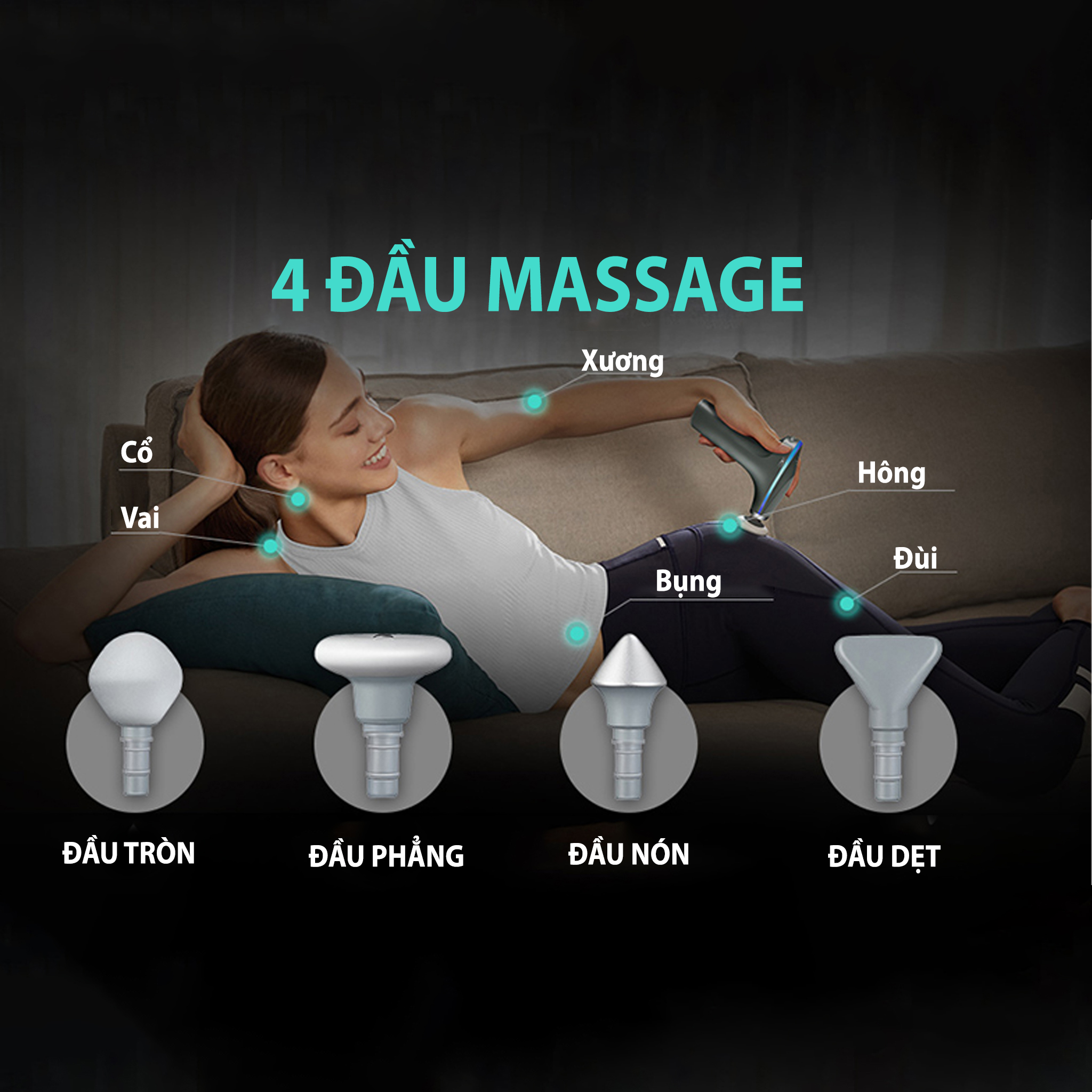 Súng massage SKG F7-E KATA - Thiết bị chính hãng CE