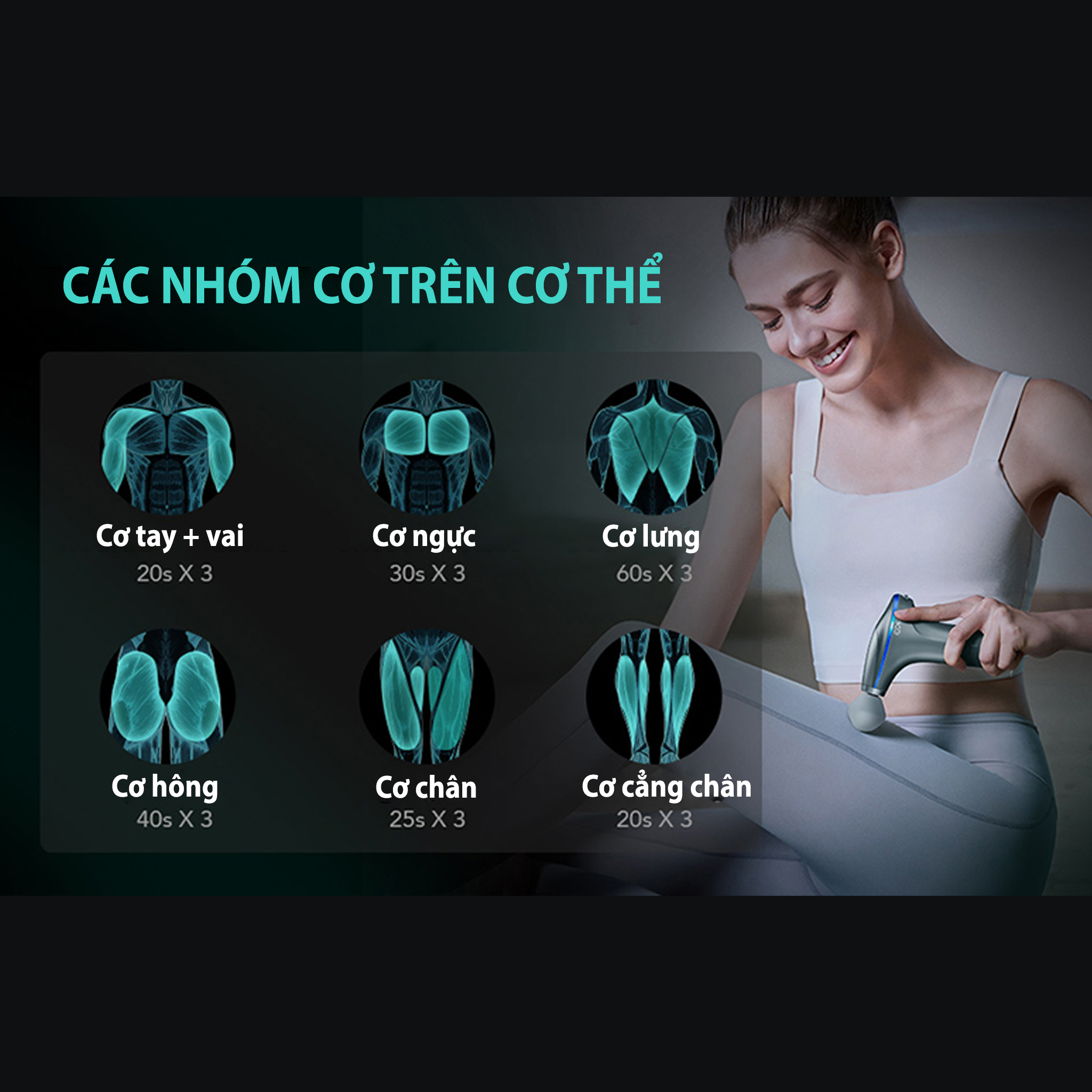 Súng massage SKG F7-E KATA - Thiết bị chính hãng CE