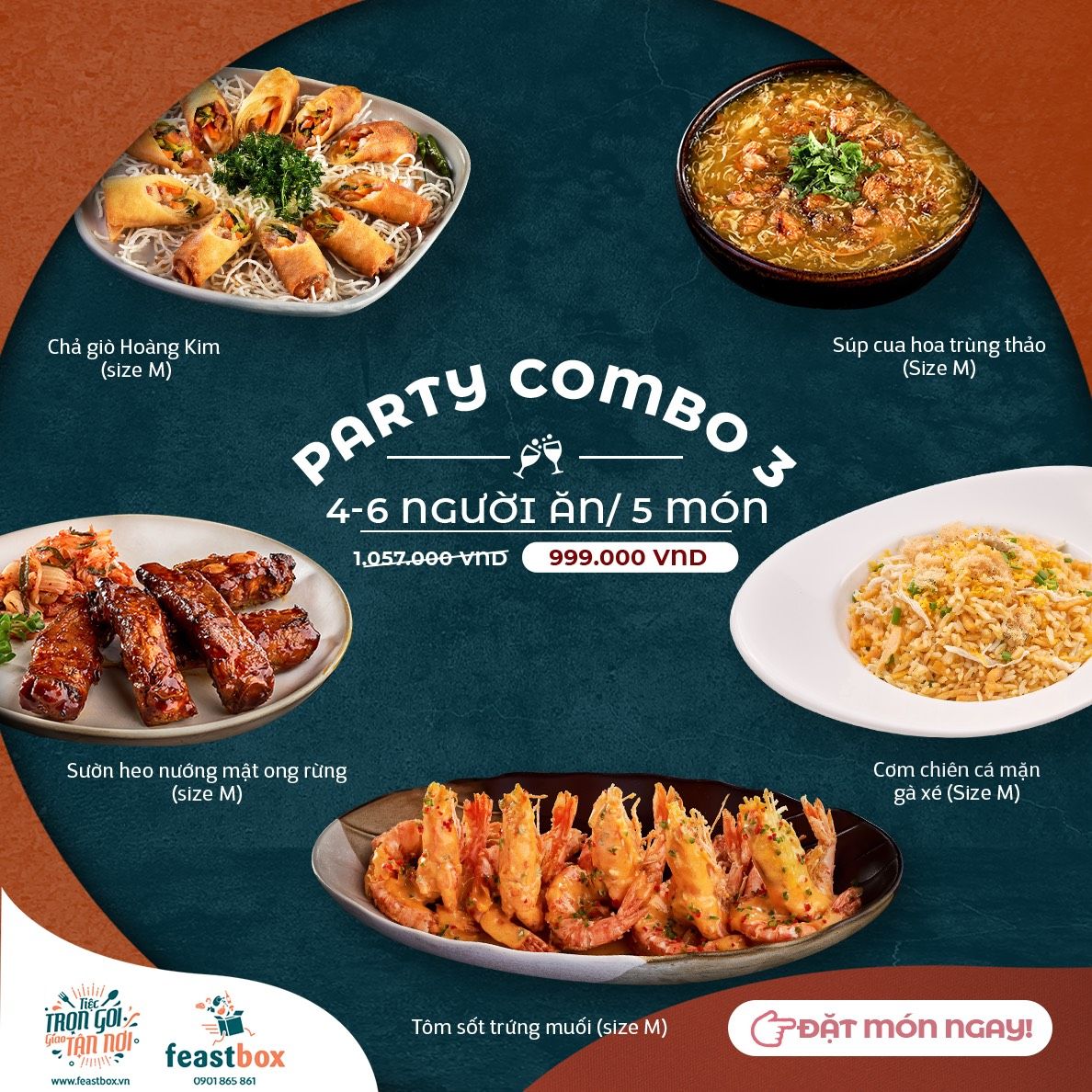 Party Combo 4 - - Set Á 5 Món – FEAST BOX