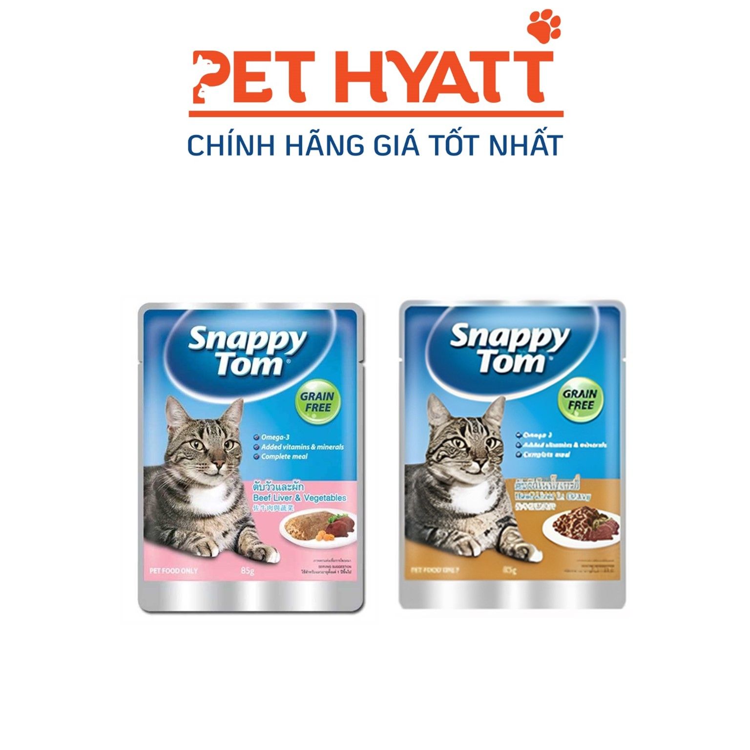 SNAPPY TOM Pate Lon Dành Cho Mèo Nhiều Vị – Pet Hyatt