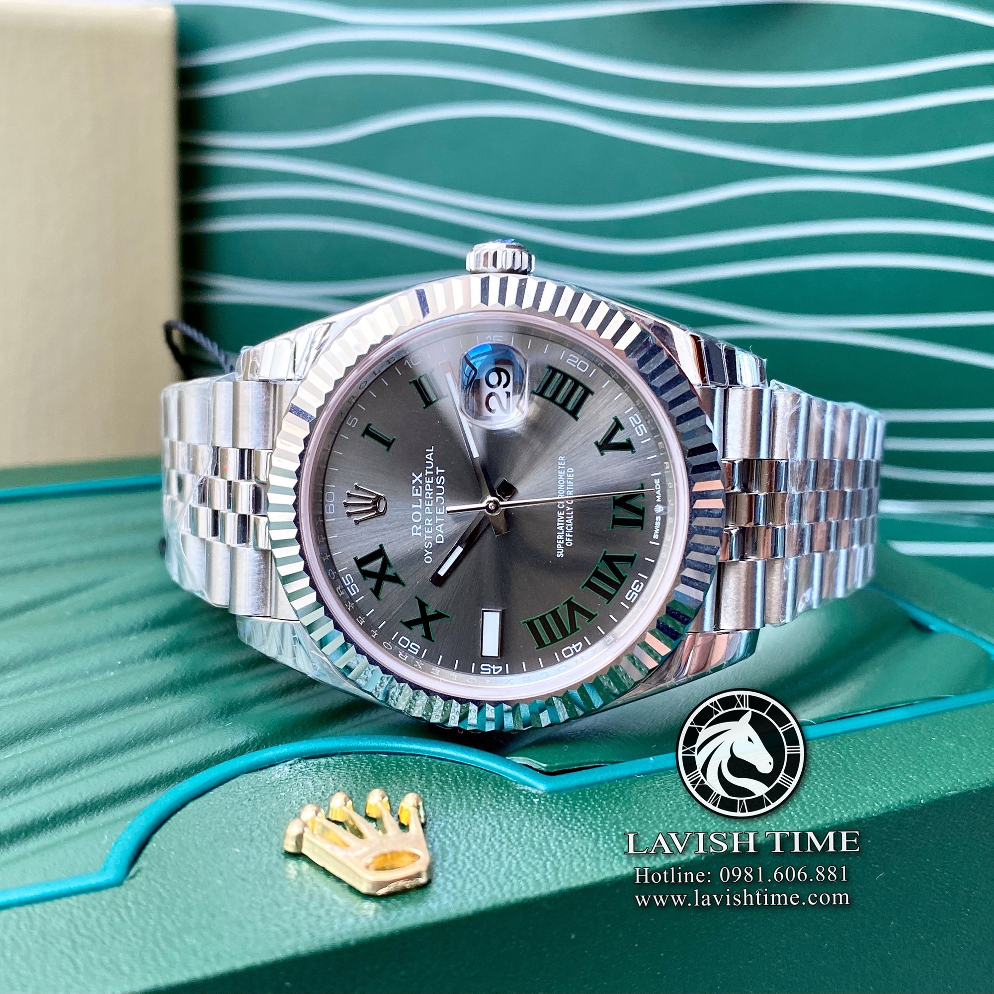 Đồng Hồ Rolex Datejust 41mm 126334-0022 Rep 1:1 Cao Cấp Vỏ Bạc Mặt Xám ...