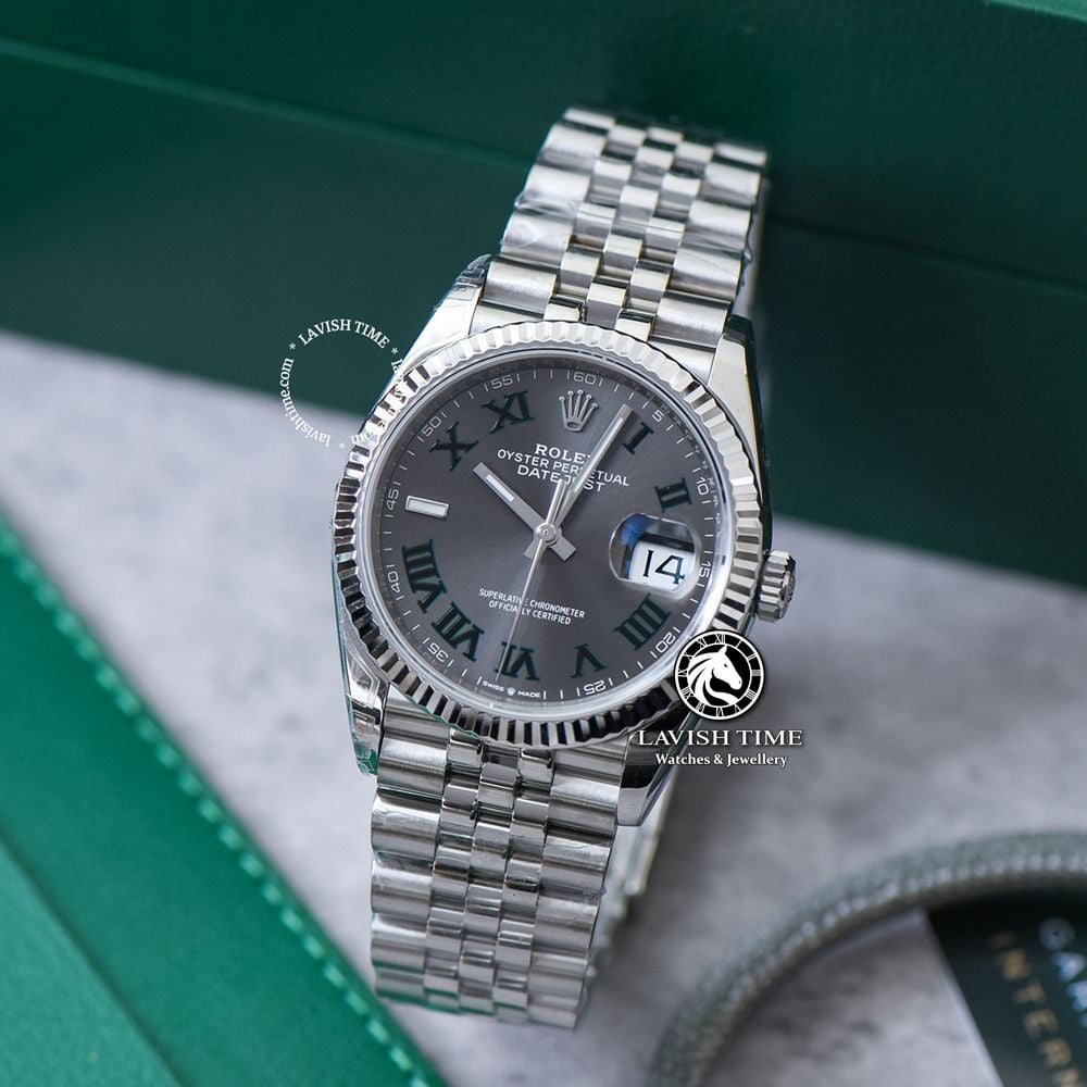 Đồng Hồ Rolex Datejust 36mm 126234-0045 Rep 1:1 Chế Tác Vỏ Bạc Mặt Xám ...
