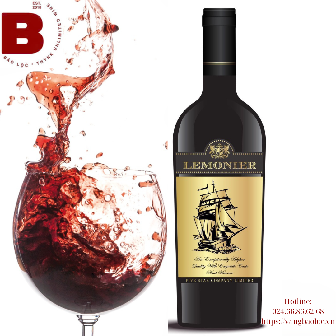 RƯỢU VANG ĐỎ LEMONIER 750 ML – Bảo Lộc