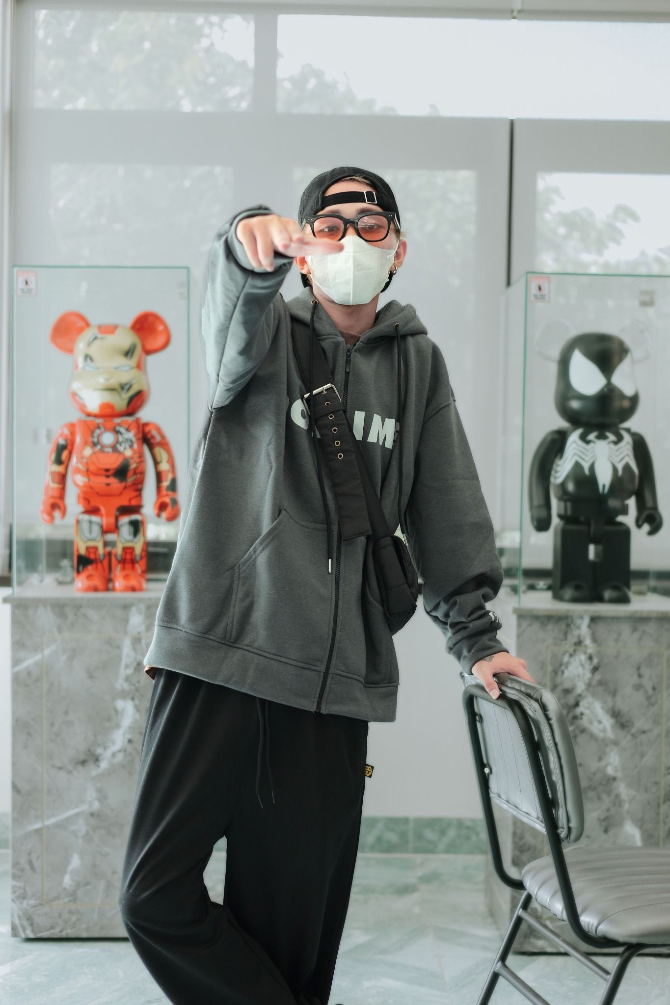 Hoodie X Logo PandaX - Grey – pandax